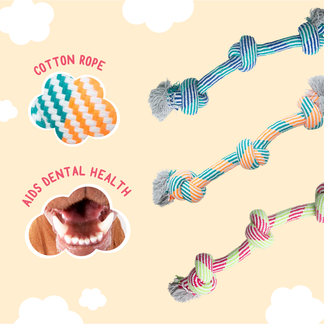 Snugarooz Get'N Knotty Rope Dog Toy