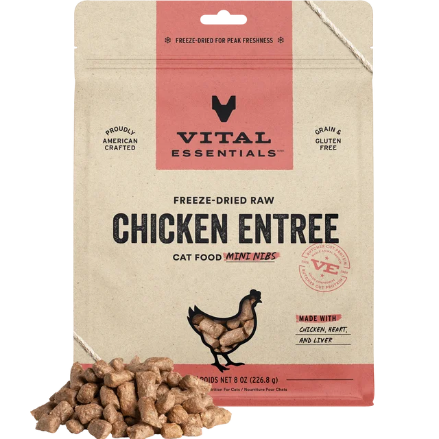 Vital Essentials Freeze-Dried Raw Mini Nibs Chicken Cat Food